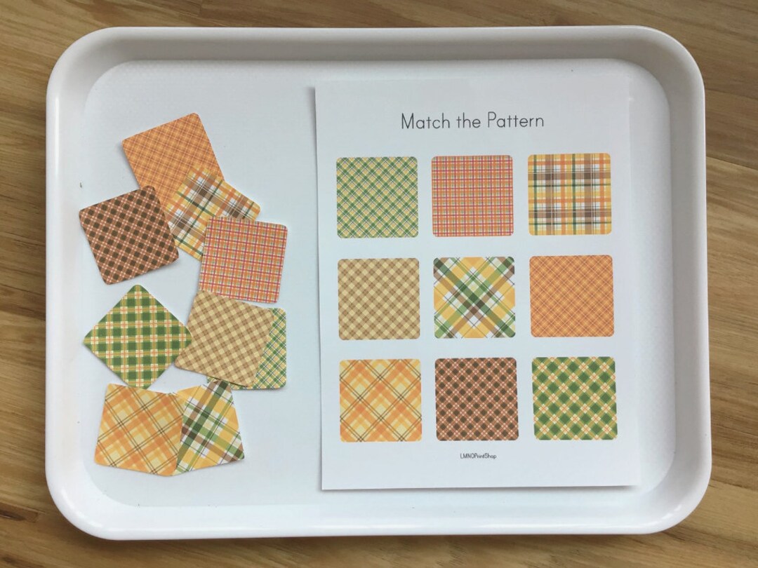 Fall Plaid Colors Patterns Busy Book Learning Binder - Etsy