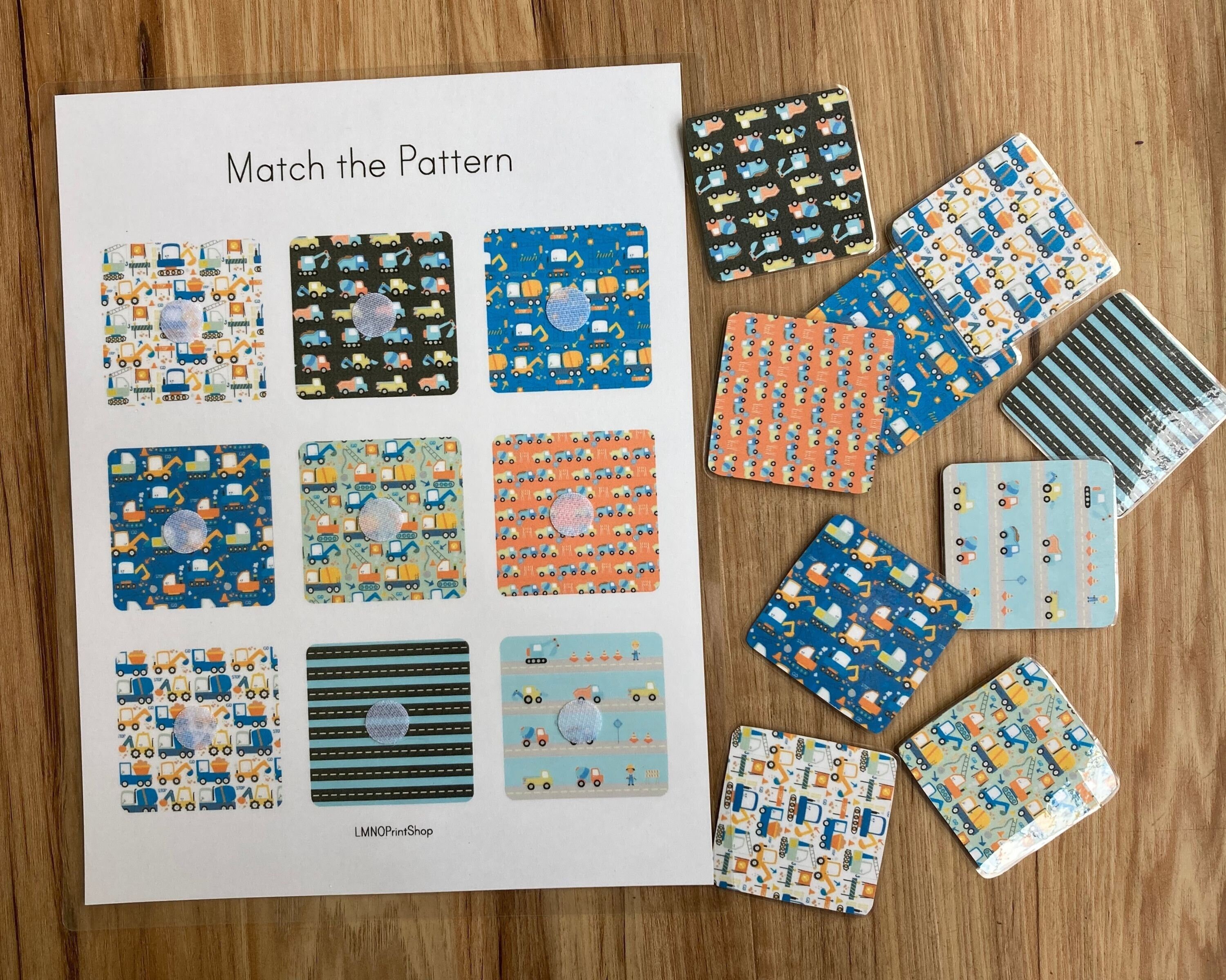 Cars & Trucks Pattern Matching Toddler Preschool Colors Sorting Busy ...