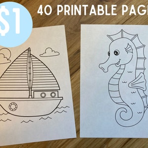 Summer Coloring Pages - Color Worksheets - Ocean Sea Animals - Fish ...