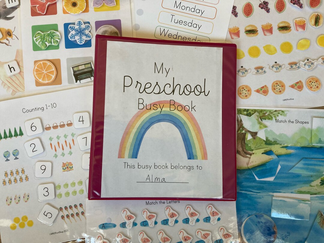 Busy Book Bundle - Toddler Preschool Printable - Letters Shapes Numbers ...