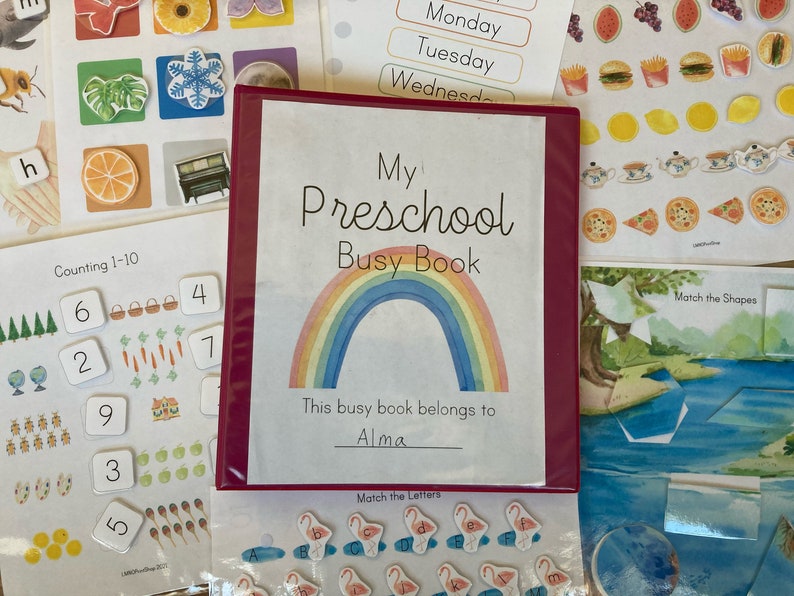 Busy Book Bundle Toddler Preschool Printable Letters - Etsy