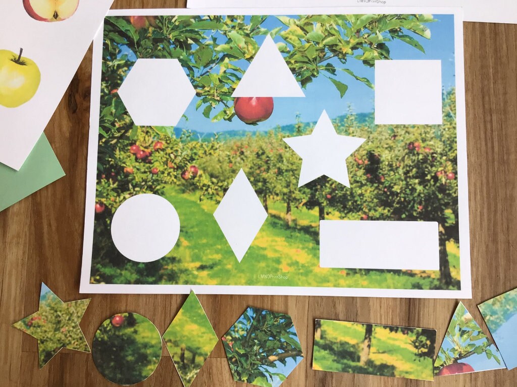 Apple Preschool Bundle Fall Nature Montessori Busy Book - Etsy