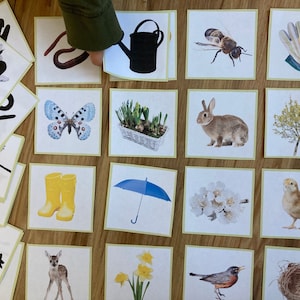 SPRING Shadow Matching Cards - Montessori Printable - Preschool Toddler ...