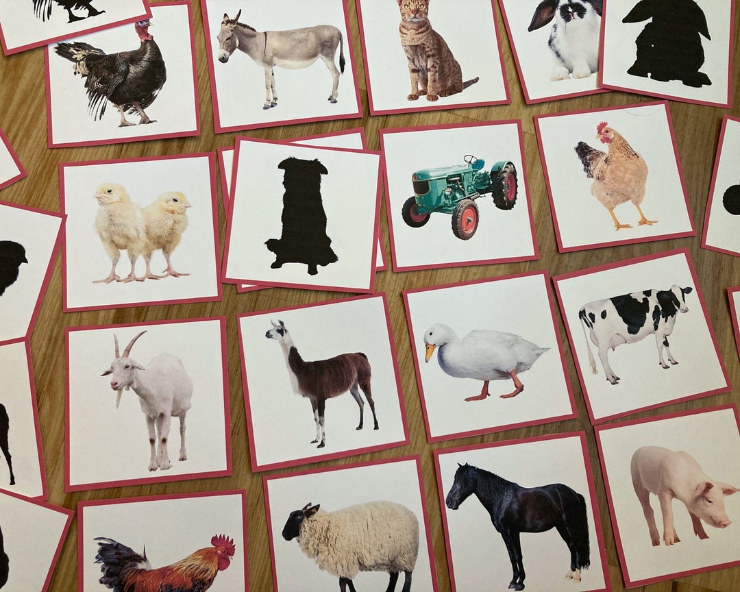 Farm Animal Shadow Matching Cards - Preschool Printable - Toddler ...