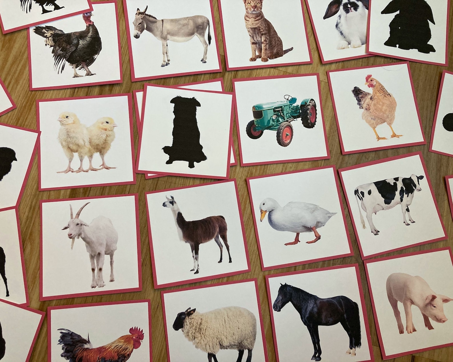 Farm Animal Shadow Matching Cards Preschool Printable Toddler ...