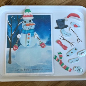 Christmas Busy Book - Preschool Learning Binder - Winter Snowman ...
