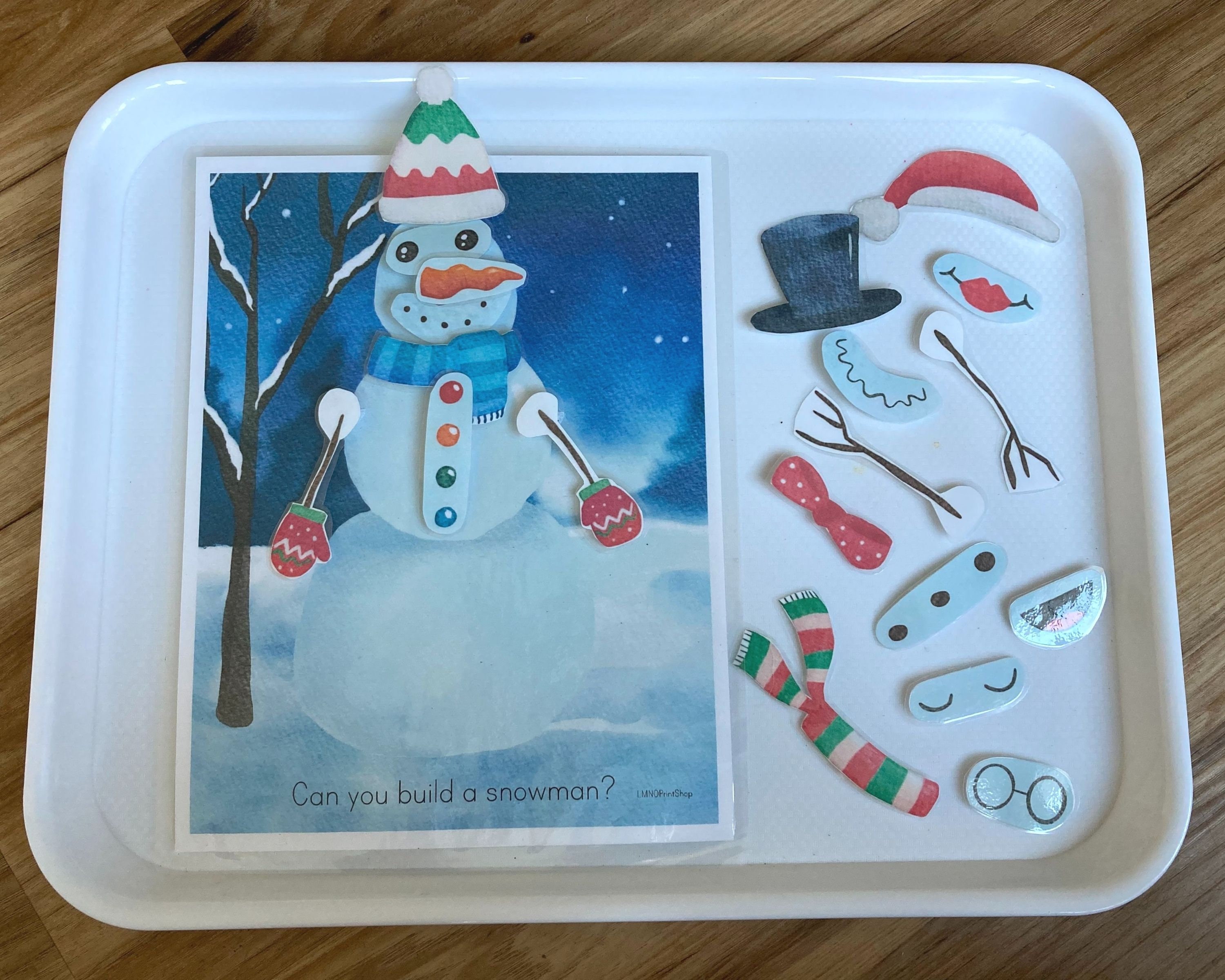 Christmas Busy Book - Preschool Learning Binder - Winter Snowman ...