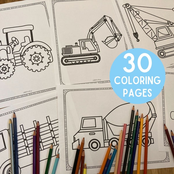 Coloring Page Vehicles - Etsy