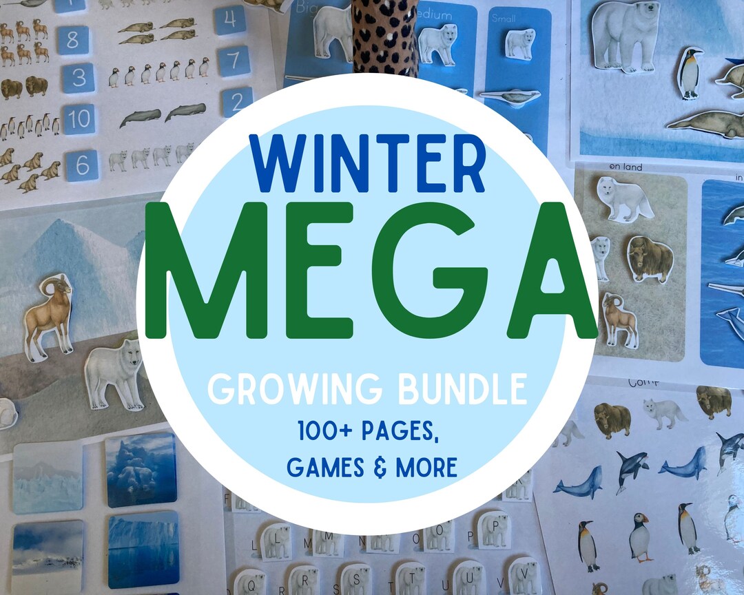 WINTER BUNDLE - Preschool Homeschool - Busy Book Printable - Montessori ...