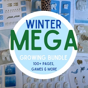 WINTER BUNDLE - Preschool Homeschool - Busy Book Printable - Montessori ...