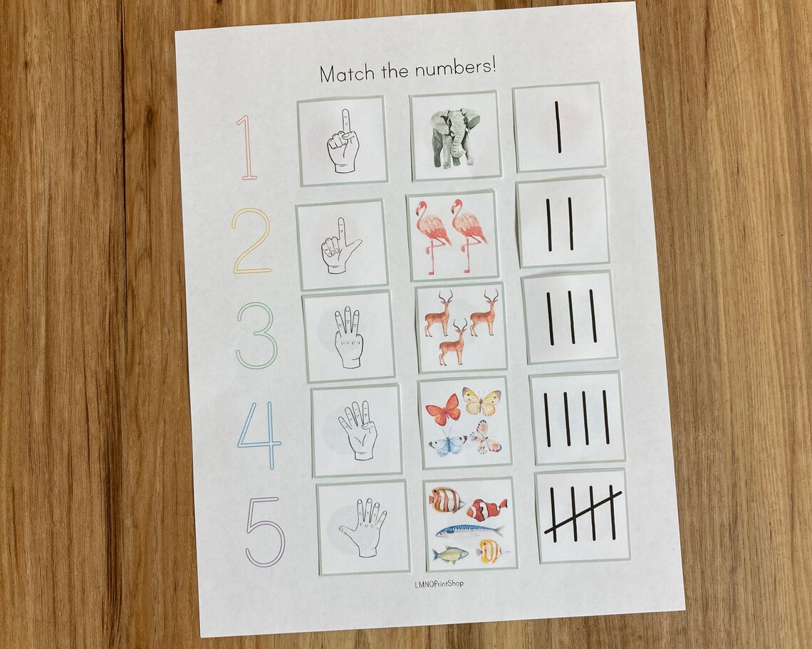 Counting 1-5 Toddler Printable Busy Book Learning Binder - Etsy