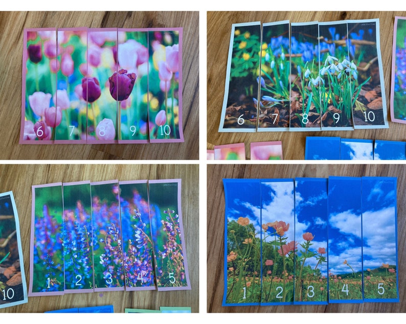 Spring 1-10 Puzzles Preschool Counting Printable Toddler - Etsy