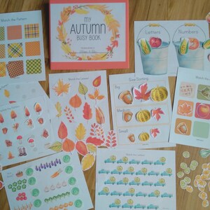 Fall Learning Binder Preschool Printable Busy Book Autumn | Etsy