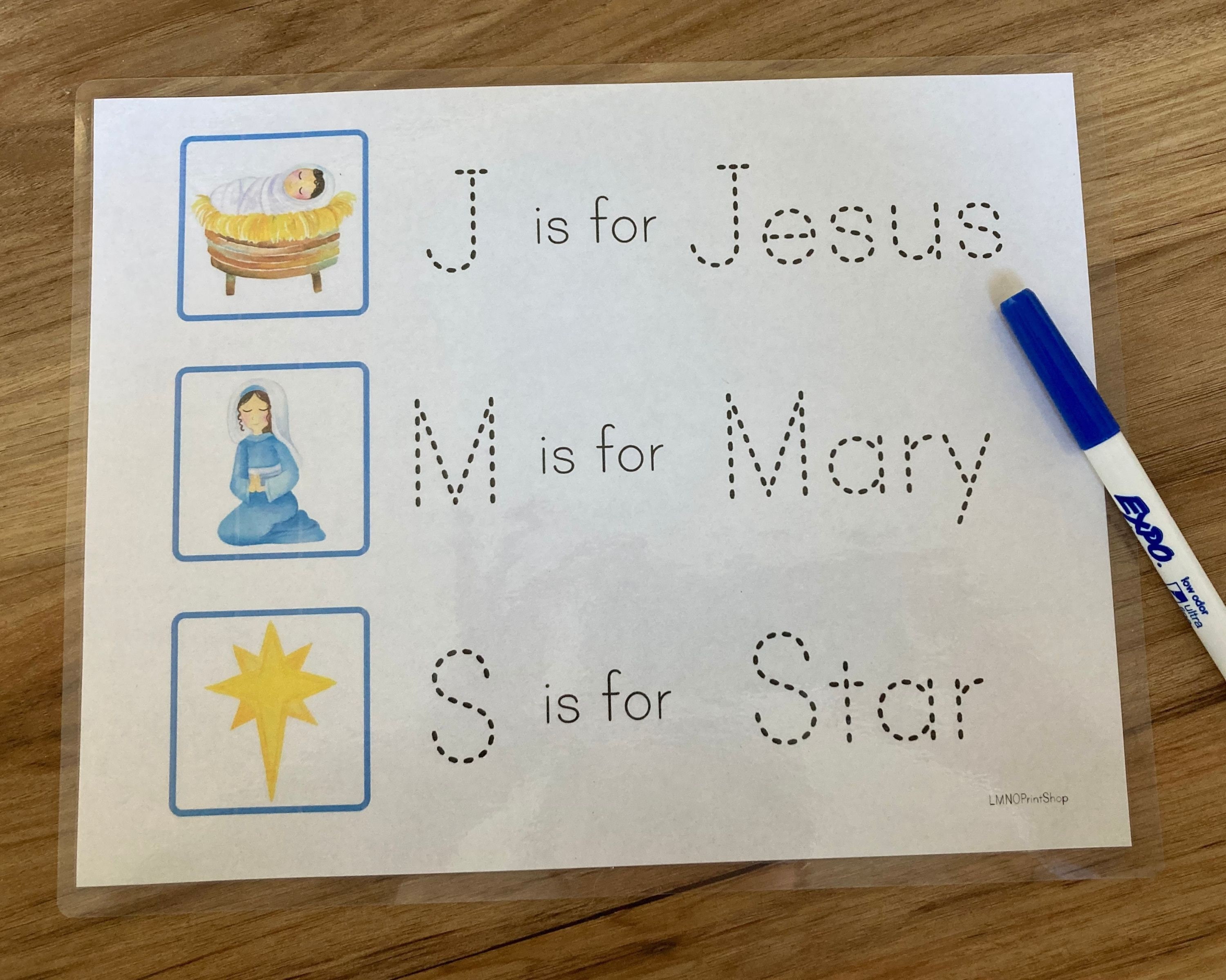 Nativity Line Tracing Christmas Pre-writing Practice Busy Book Activity ...
