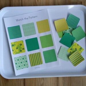 St. Saint Patrick's Day Pattern Match - Sorting Toddler Activity ...