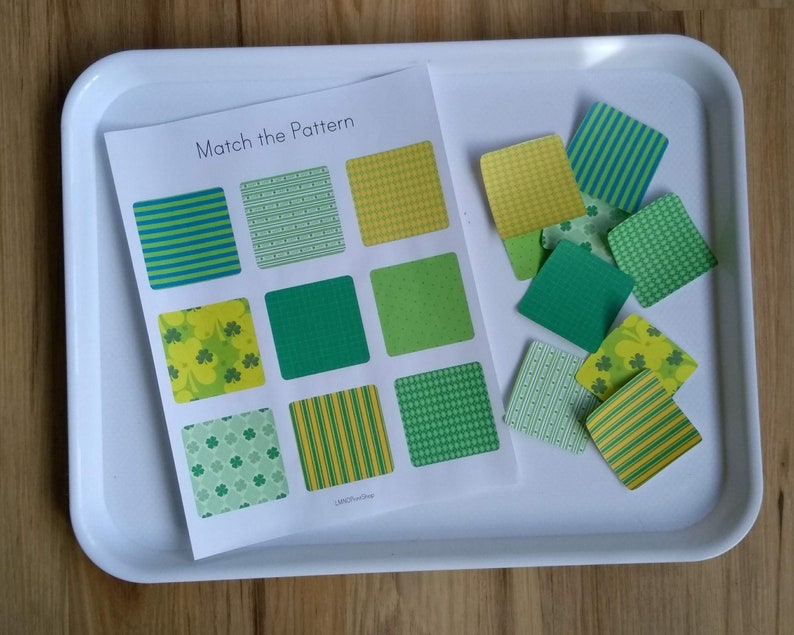 St. Saint Patrick's Day Pattern Match - Sorting Toddler Activity ...