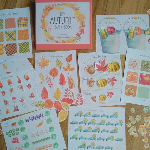 FALL BUNDLE Autumn Preschool Homeschool Busy Book - Etsy