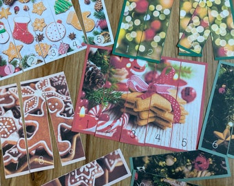 WILD ANIMALS Sequence Puzzle Printable Number Counting Puzzle - Etsy