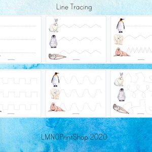 Arctic Animals PRE-WRITING Line Tracing Bundle Worksheets - Toddler ...