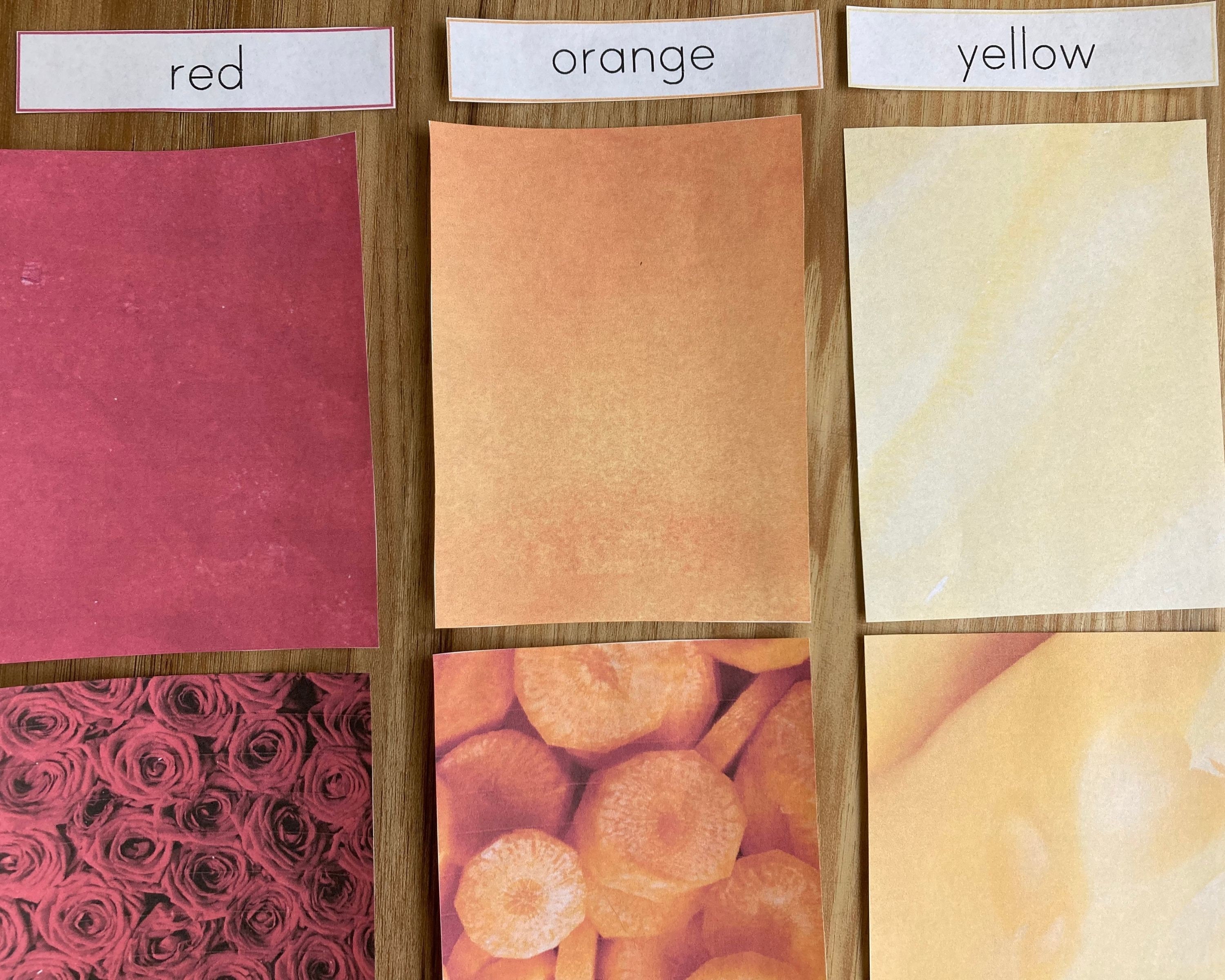 Color Matching Cards - Baby Toddler Montessori Decor - Classroom ...