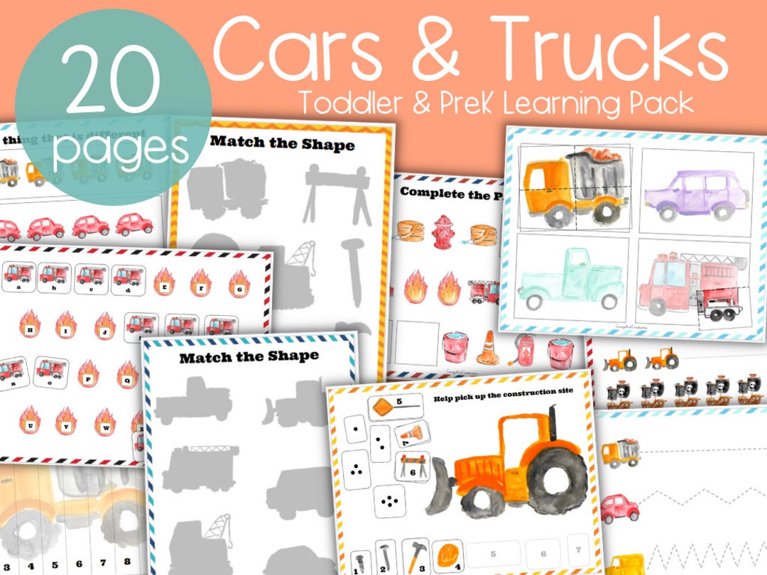 Busy Book Binder - Cars, Trucks Firetruck Construction BUNDLE ...