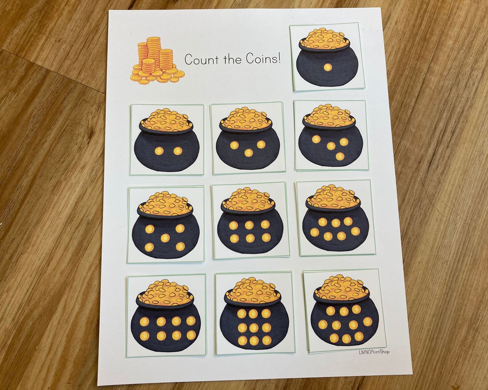 St. Patricks Busy Book Counting 1-10 Preschool Printable Pot of Gold ...