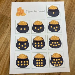 St. Patricks Busy Book - Counting 1-10 - Preschool Printable - Pot of ...