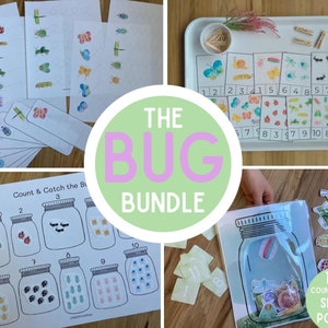 BUG Learning Bundle Insect Math Counting Preschool Printable Busy Book ...