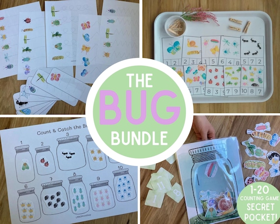 BUG Learning Bundle Insect Math Counting Preschool - Etsy