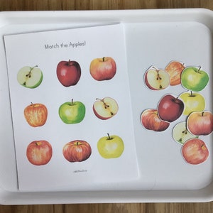 Apple Preschool Bundle - Fall Nature - Montessori Busy Book Learning ...