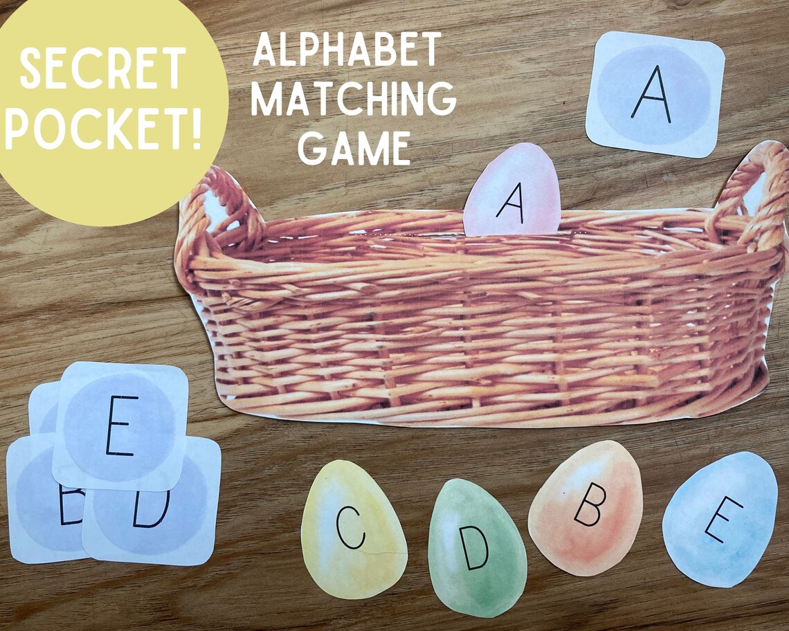 Easter Basket Alphabet Egg Matching Montessori Hands on - Etsy