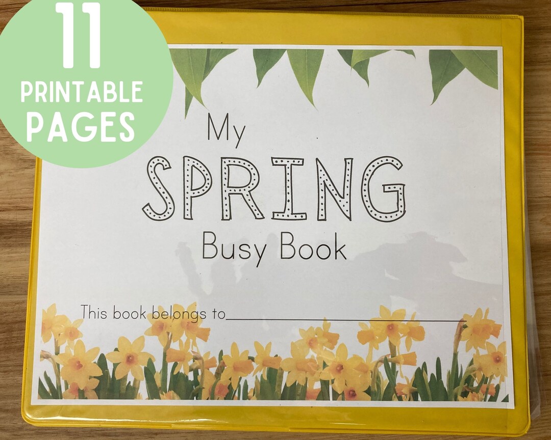 SPRING Preschool Printable Busy Book - PDF Learning Binder - Toddler ...