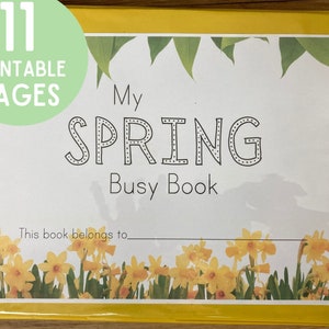 SPRING Preschool Printable Busy Book - PDF Learning Binder - Toddler ...