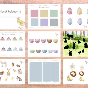Easter Spring Busy Book - Lent Learning Binder - Rabbits Flowers Eggs ...