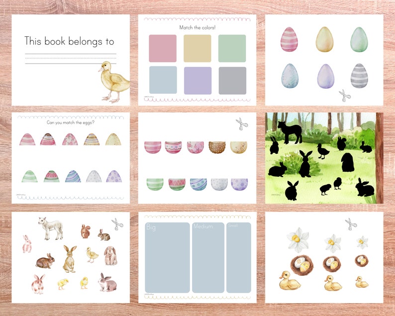 Easter Spring Busy Book Lent Learning Binder Rabbits | Etsy