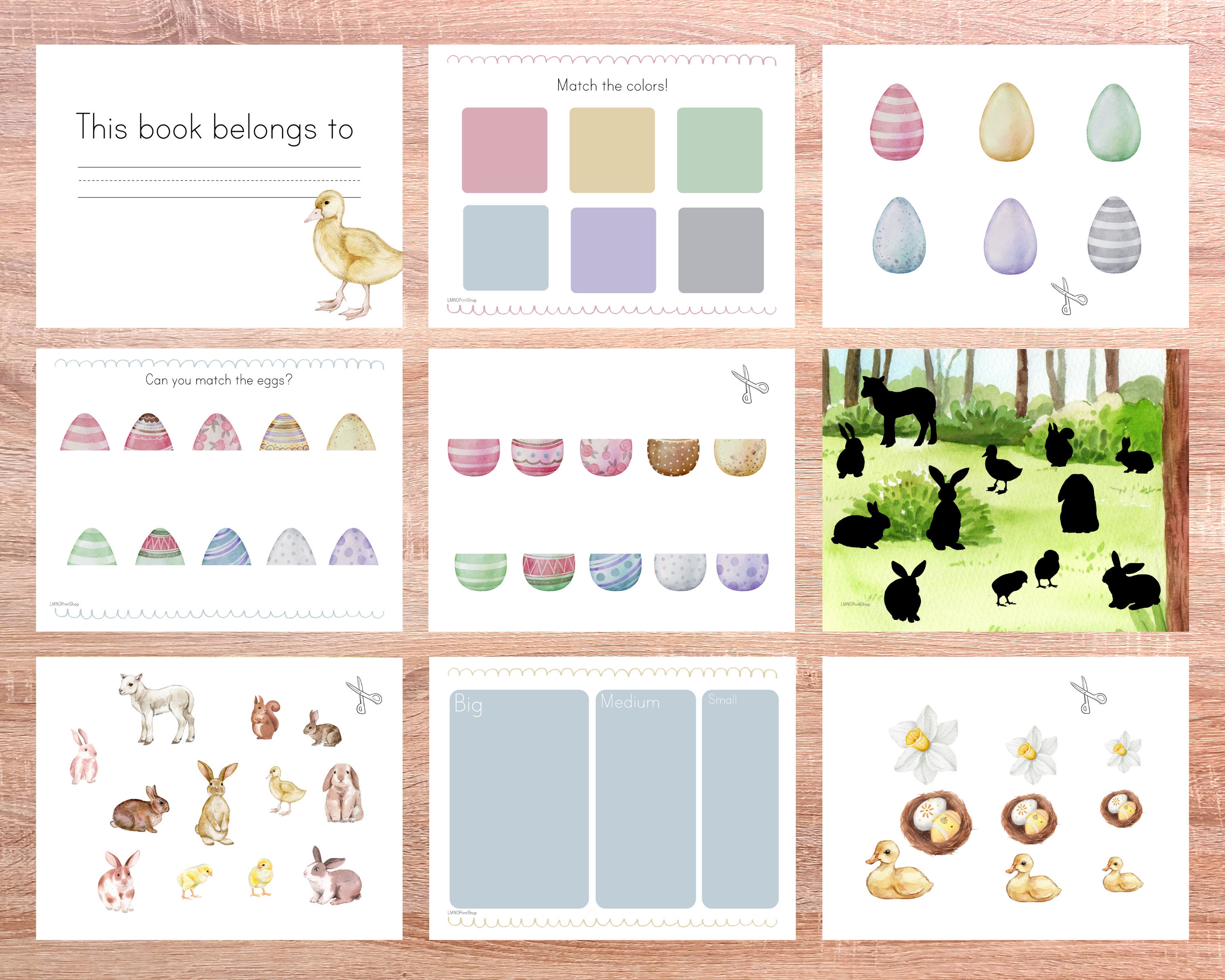 Easter Spring Busy Book - Lent Learning Binder - Rabbits Flowers Eggs ...