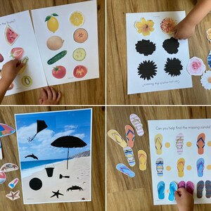 Summer Busy Book - Preschool Learning Binder - Beach Fish Ice Cream ...
