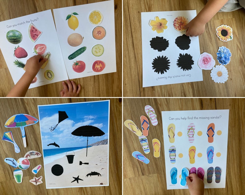 Summer Busy Book Preschool Learning Binder Beach Fish Ice - Etsy