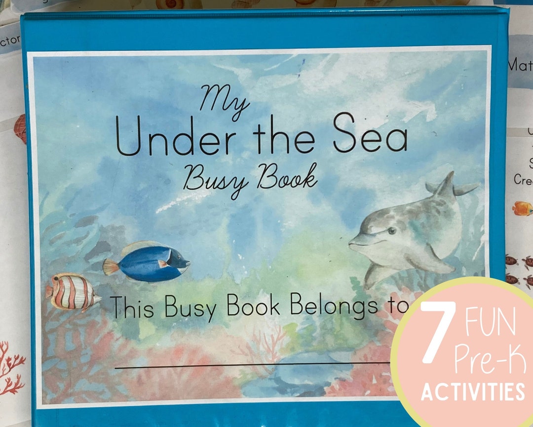 Ocean Busy Book - Preschool Printable - Summer Learning Binder - Ocean ...