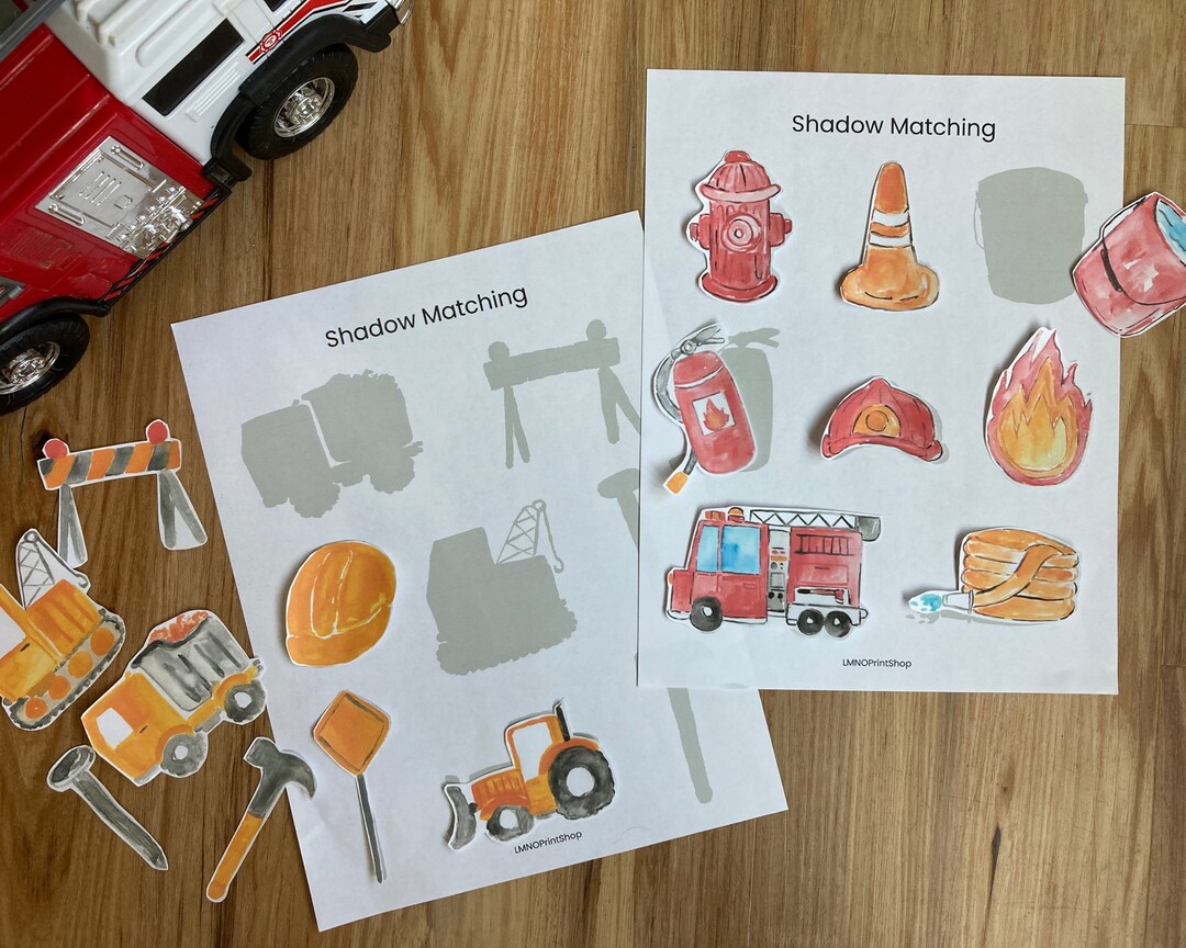 Firetruck & Construction Busy Book - Cars Toddler Learning Binder ...