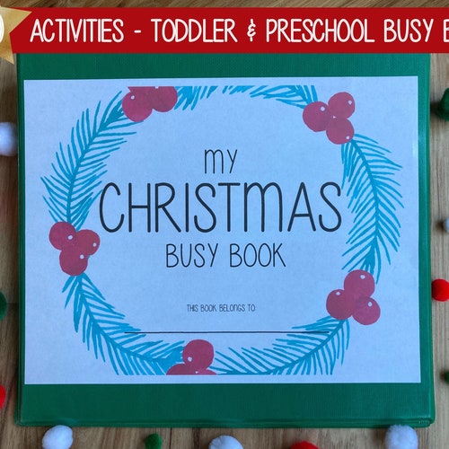Christmas Busy Book Preschool Printable Winter Learning - Etsy
