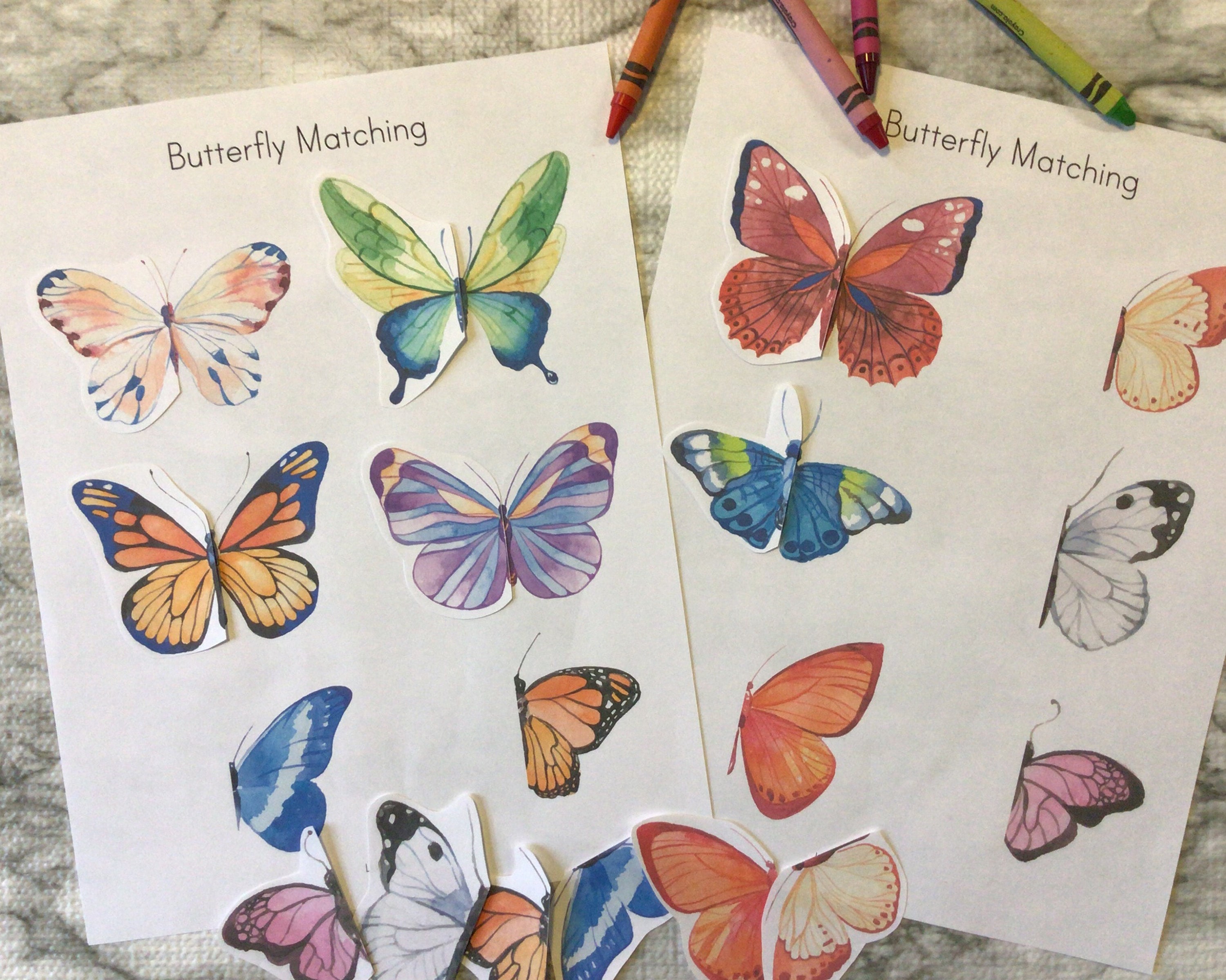 Butterfly Symmetry Match - Preschool Printable Busy Binder - Montessori ...
