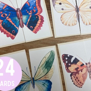 Butterfly Moth Symmetry Cards - Preschool Matching Game - Toddler ...