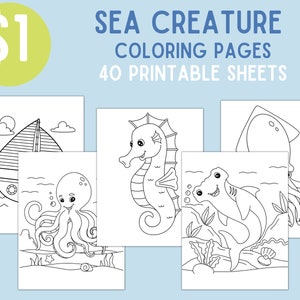 Summer Coloring Pages - Color Worksheets - Ocean Sea Animals - Fish ...