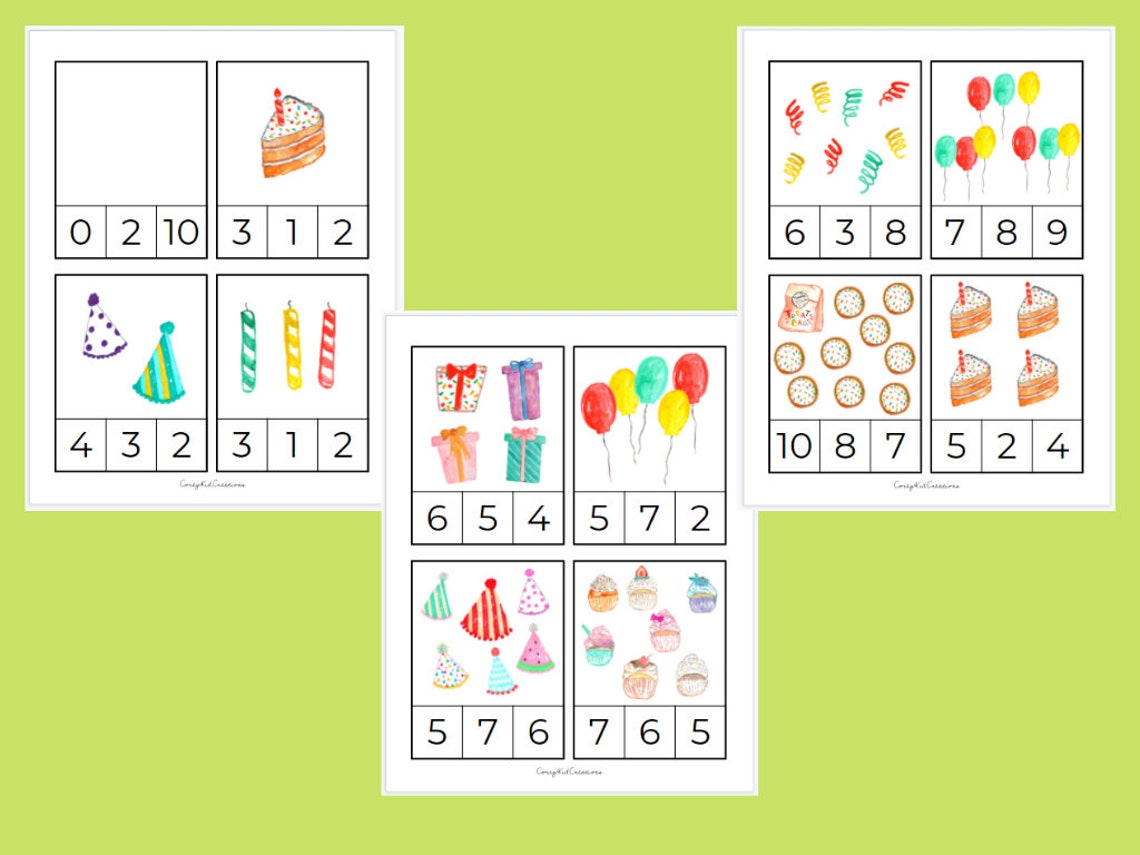 BIRTHDAY Busy Book Binder Bundle - Letter & Number Matching, Shapes ...
