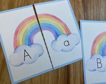 Letter Alphabet Matching Cards Rainbow Pairs St. Saint | Etsy