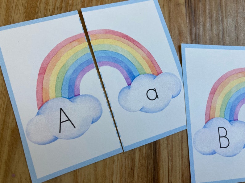 Letter Alphabet Matching Cards Rainbow Pairs St. Saint Patrick's Day ...