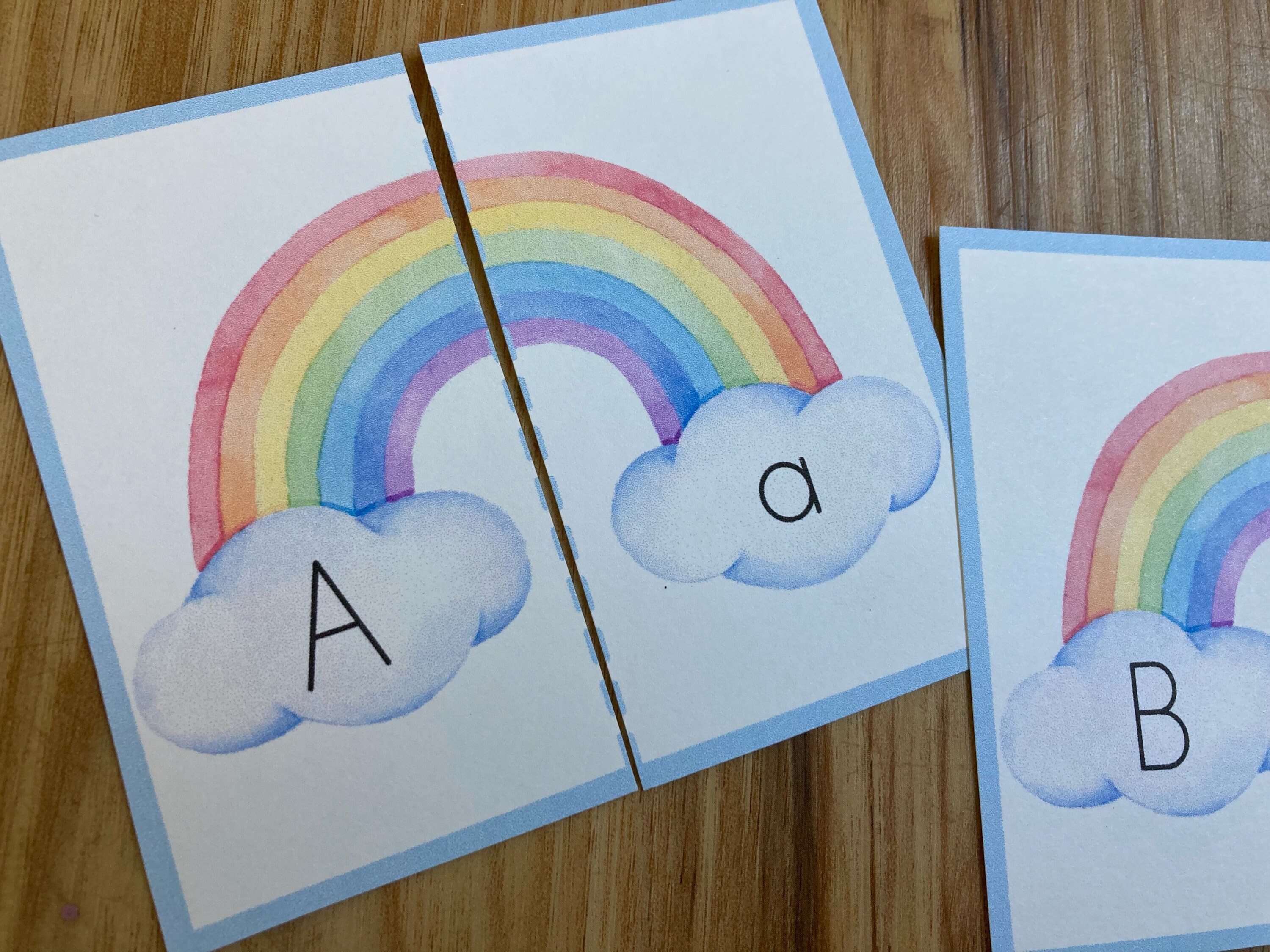 Letter Alphabet Matching Cards Rainbow Pairs St. Saint Patrick's Day ...