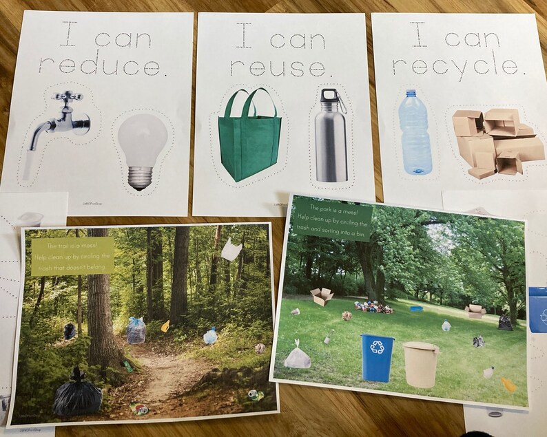 Earth Day Preschool Printables Tracing Shadow Matching - Etsy