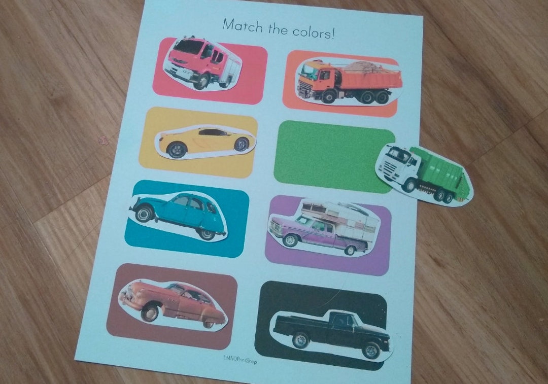Truck Color Matching Busy Book - Toddler Preschool Printable ...